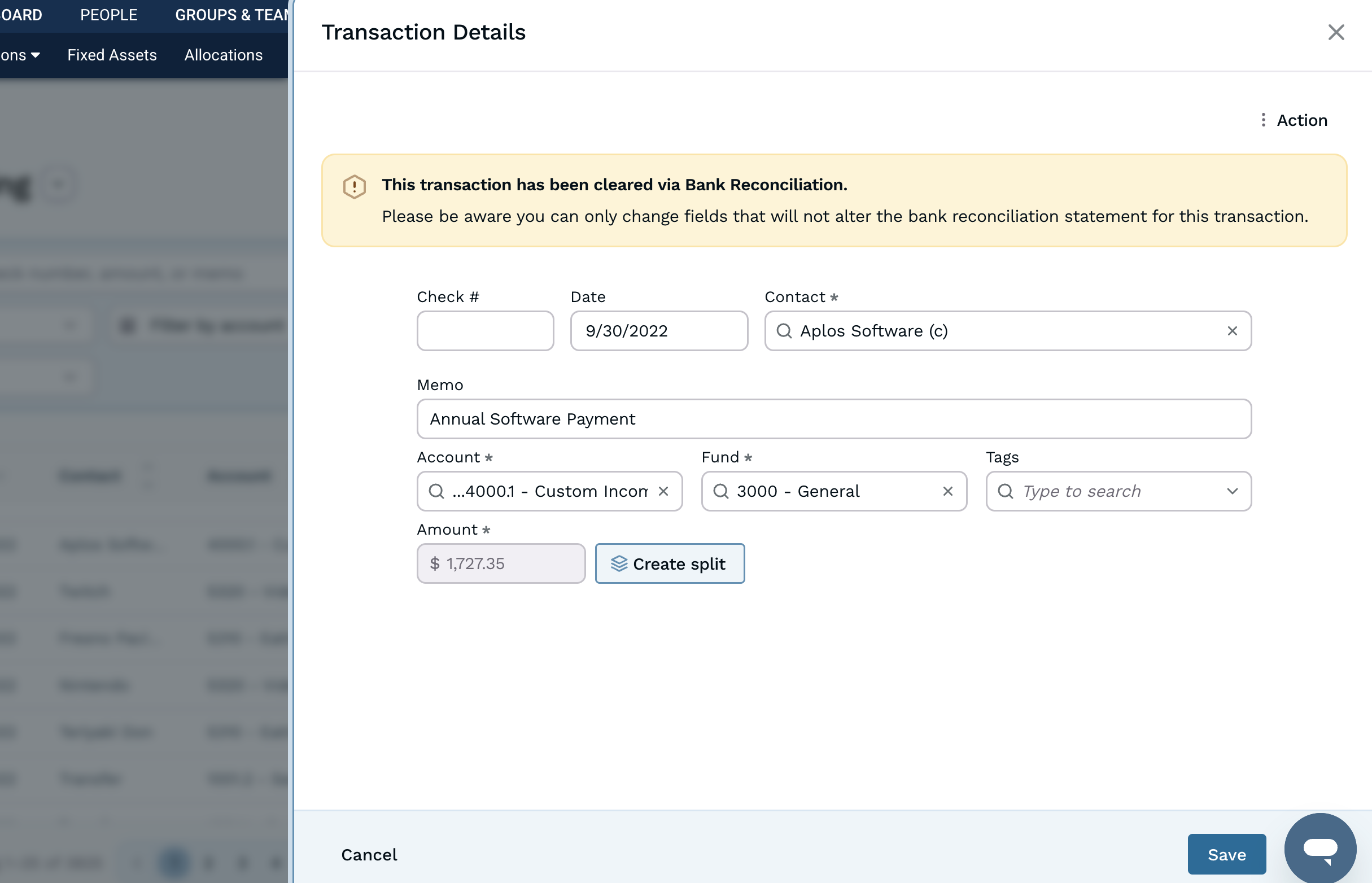 Managing Your Register Transactions – Aplos