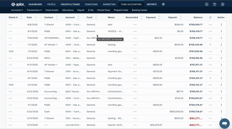 Managing Your Register Transactions – Aplos