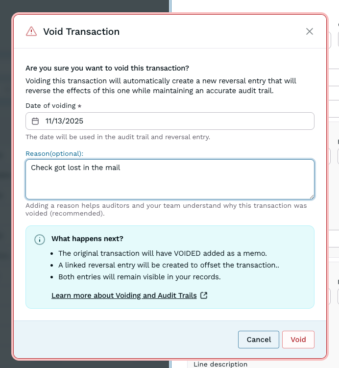 Voiding a Transaction in Aplos – Aplos